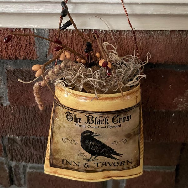 Set of 3 Pip Berry Picks Burg/blk/ Tan With Twine Twig and Rust Barn ...