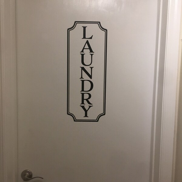 Laundry Vinyl Decal, Laundry Room Decal, Glass Door Decal, Vinyl ...