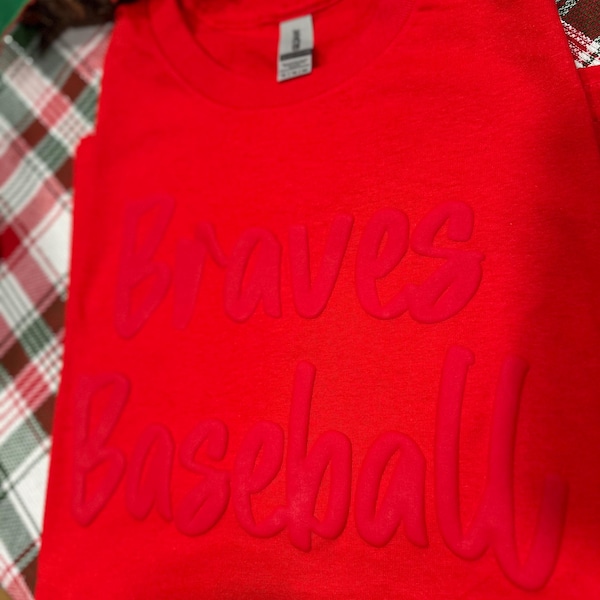 Custom Puff Print Team Name T-shirt, Embossed Design Customized ...