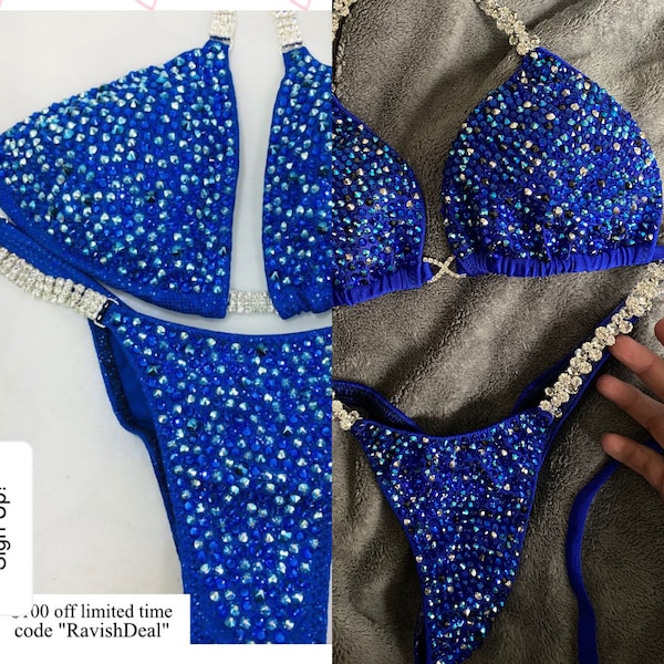 Competition Bikini Set Rhinestone Fitness NPC IFBB WBFF Figure ...