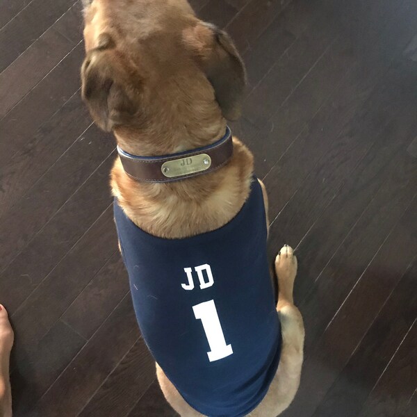 CUSTOM PET Jersey Tank T-shirt Personalized ANY Color Name Number Dog ...