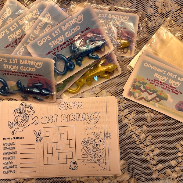 Birthday Party Favor Play-doh Included 12 Personalized Birthday ...