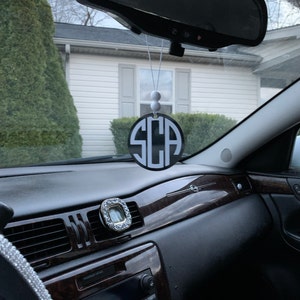 Monogramed Car Charm, Car Tassel, Car Hanger, Acrylic Car Charm, Car ...