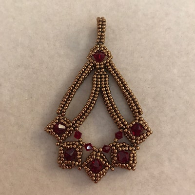 Byzantine Crystal Cross Pendant Tutorial: PDF - Etsy