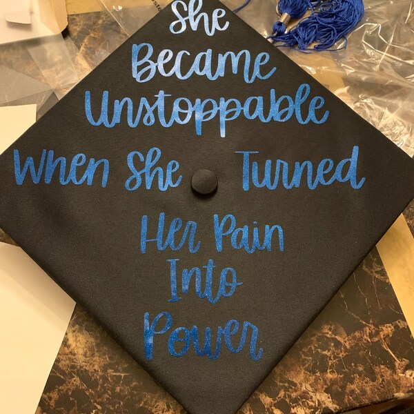 Custom Grad Cap Decal, Custom Grad Cap Lettering, Grad Cap Calligraphy ...