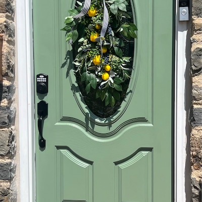 Lemon Swag for Front Door Swag Lemon Wreaths Farmhouse Wreaths Spring ...