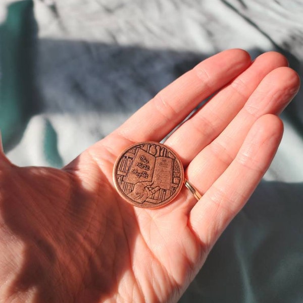 One More Chapter / Go to Bed Copper Decision Maker Coin - Etsy