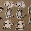 10 Pack Woebegone Animal Mini Sticker Flakes / Cute Funny Frog Cow ...