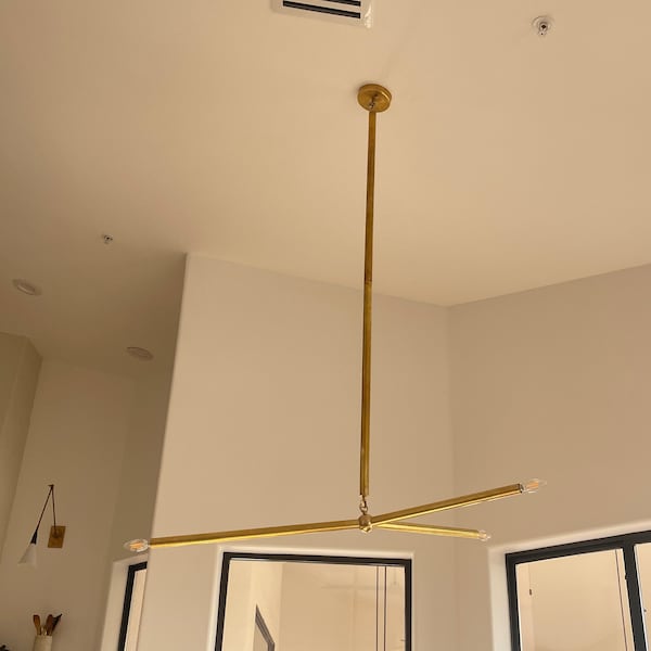 3 Light Elegant Indirect Ceiling Flushmount Light Pendant Mid Century ...