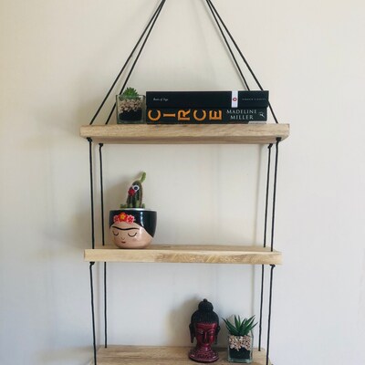 Rustic Hanging Shelf - Etsy