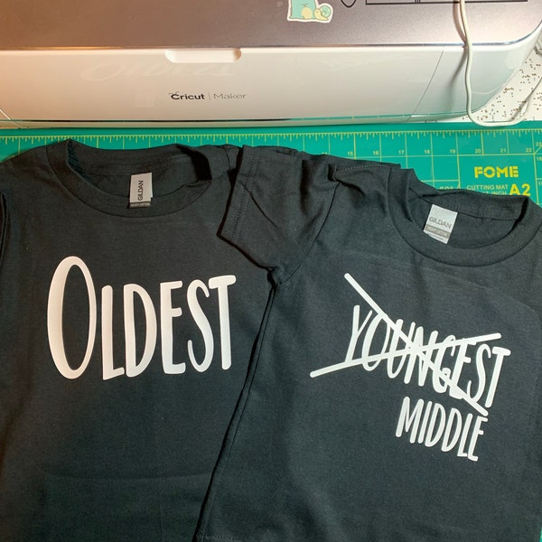 Funny Family Bundle Svg, Oldest, Middle, Youngest, Svg, Png Files for ...