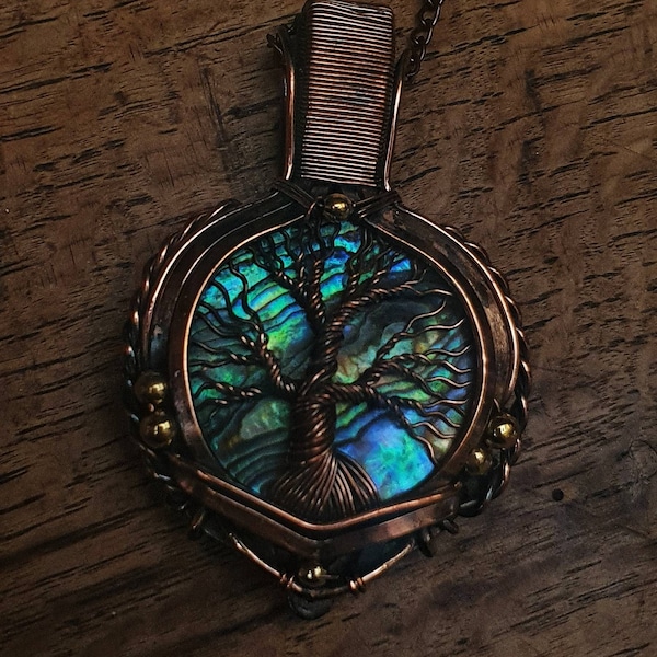 Natural Labradorite Pendant Labradorite Wire Wrapped Pendant Tree ...