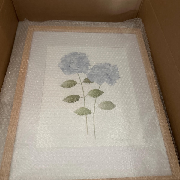Light Blue Hydrangea Print Set of 2 Hydrangea Painting Modern ...