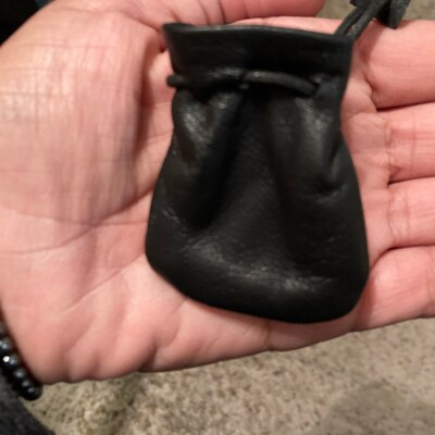 Chocolate Brown Leather Neck Pouch. Pouch for Neck, Medicine Bag ...