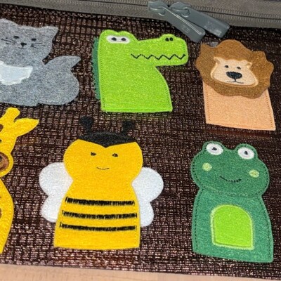 Make Your Own Felt Finger Puppets Set, Animal Puppets, Educational ...