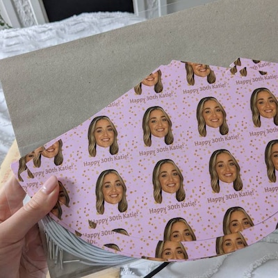 Personalised Photo Face Masks, CUTOUT Party Accessory Hen Parties Stag ...