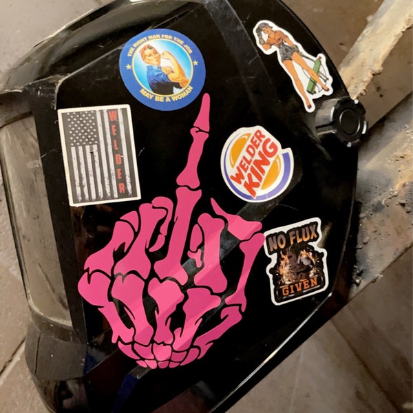 Skeleton Middle Finger Vinyl Decal Sticker - Etsy