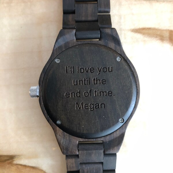 Engraved Replacement Back for Modply Wood Watch, Personalized Modply ...