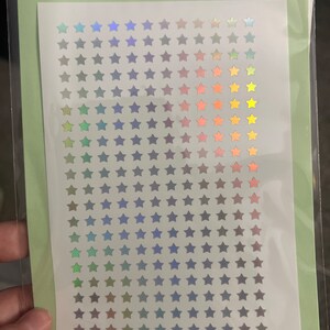 4mm Holographic Star Stickers, Tiny Stars Stickers, Vinyl Holo Stickers ...