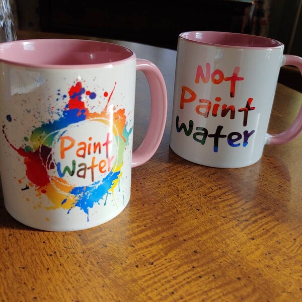 Paint Water and Not Paint Water Coffee Mug Set | Gifts for Painters ...