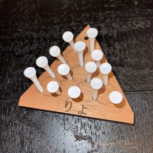 Personalized Triangle Peg Jump Game / Golf Tee / Solitaire/ Gift ...