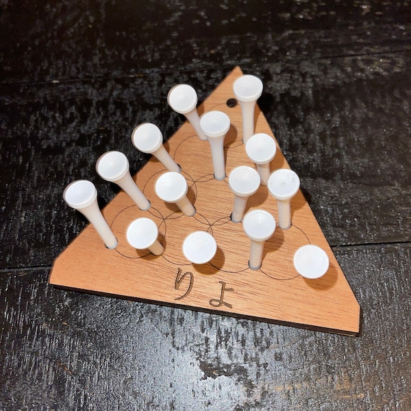 Personalized Triangle Peg Jump Game / Golf Tee / Solitaire/ Gift ...