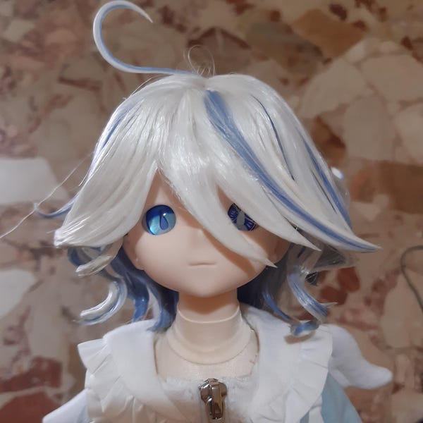 Mohair Yarn Doll Wig With Bangs 5 Colors for Tiny Dolls 3.5-7 Size for ...