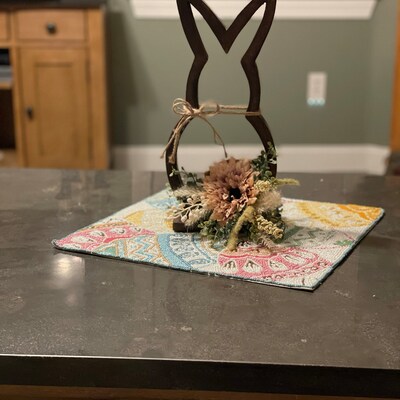 Easter Egg Beaded Placemat , Multicolour 14.5x14.5inch - Etsy