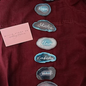 Rustic Glam Gold Edged Place Cards Perspex Place Names | Etsy