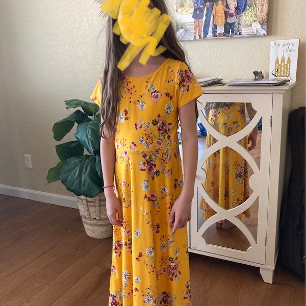 Melanie Maxi Dress & More PDF Sewing Pattern: Girls Maxi Dress Pattern ...