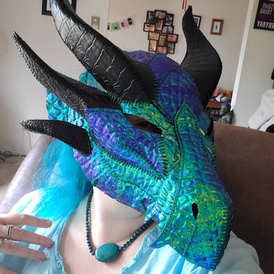 PDF Pattern Leather Dragon Mask - Etsy