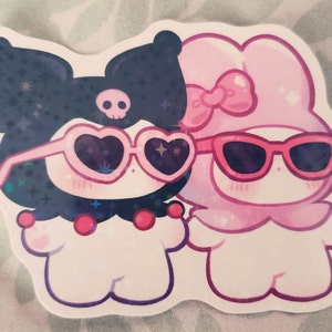 Skull Kitty Sticker Halloween Sticker Creepy Cute Sticker - Etsy
