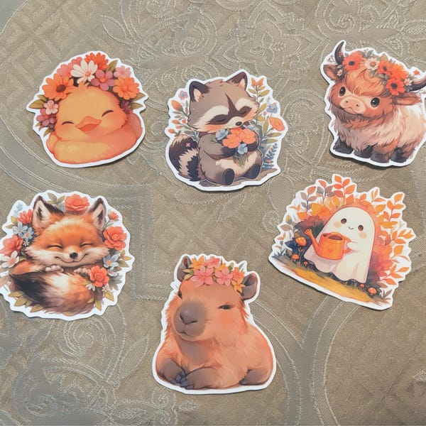 Cute Flower Bee Sticker, Journal Sticker, Nursery Bee, Waterproof Vinyl ...