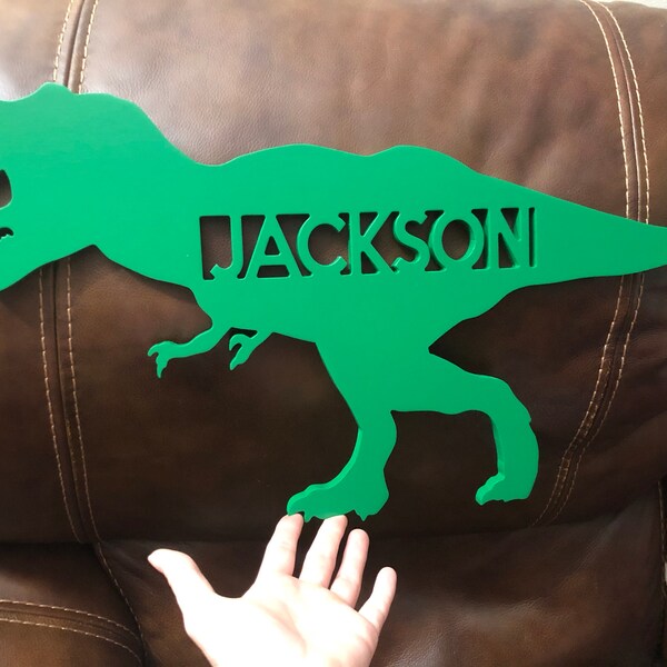 T Rex Dinosaur Name Sign, Kids Dinosaur Bedroom Decor, Boys Girls ...