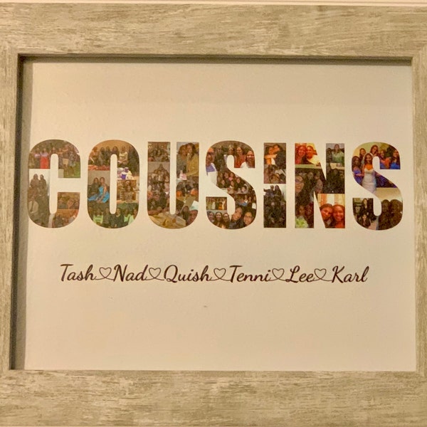 Cousins Photo Collage, Cousins Picture Collage, Cousin Gifts, Cousins ...
