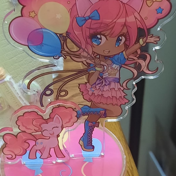 Pinkie Pie (black Ver.) - 4" Double-sided Acrylic Standee - Etsy