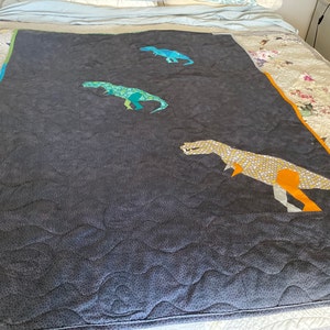 Dinosaur Quilt Bundle, FPP Pattern, Foundation Paper Pieced, Quilt ...