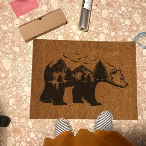 Bear Doormat, Bear Door Mat, Bear Welcome Mat, Doormat, Door Mat ...