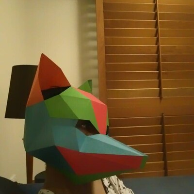 Fox Mask, DIY Printable Animal Mask, Papercraft Template, Instant Pdf ...