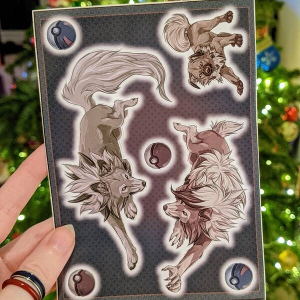 Large Animal Stickers Cute Scottish Wildcat Cat Polecat Ferret Fallow ...