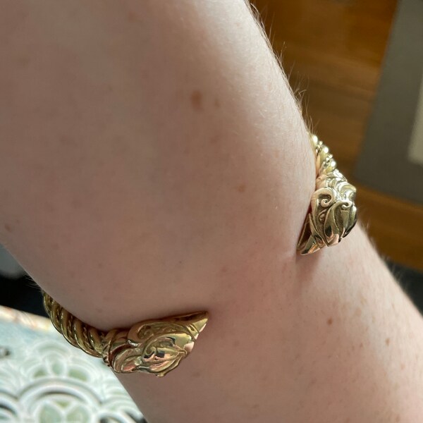 Viking Griffin Bracelet / Torc - Arm Ring With Twisted Bangle --- Norse ...
