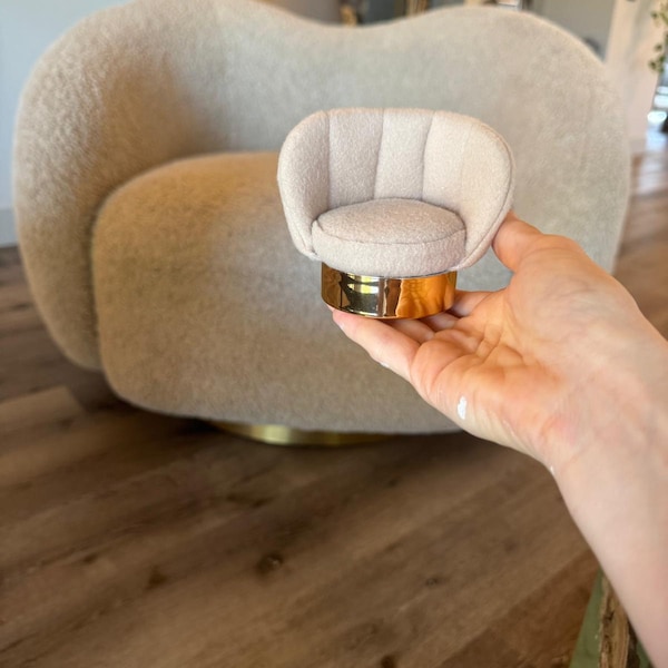 Miniature Chaise Lounge, Art Deco Miniature Sofa, 1:12 Scale Chaise ...