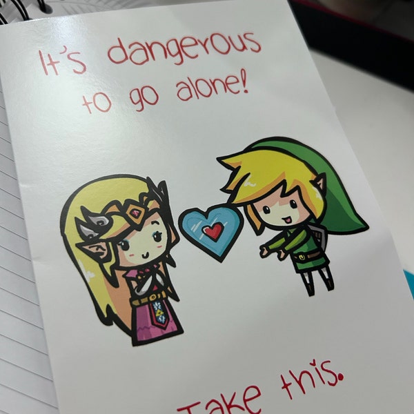 Legend of Zelda Nerdy Boyfriend Girlfriend Greeting Card Nintendo Gamer ...