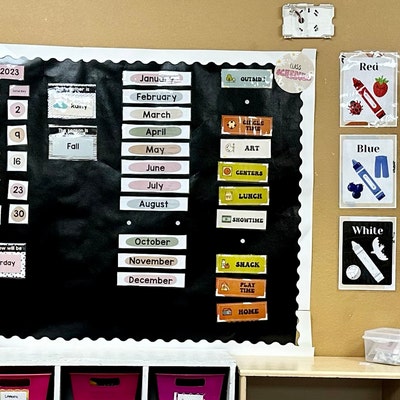Visual Timetable Schedule, Boho Rainbow, Neutral Classroom, Boho ...
