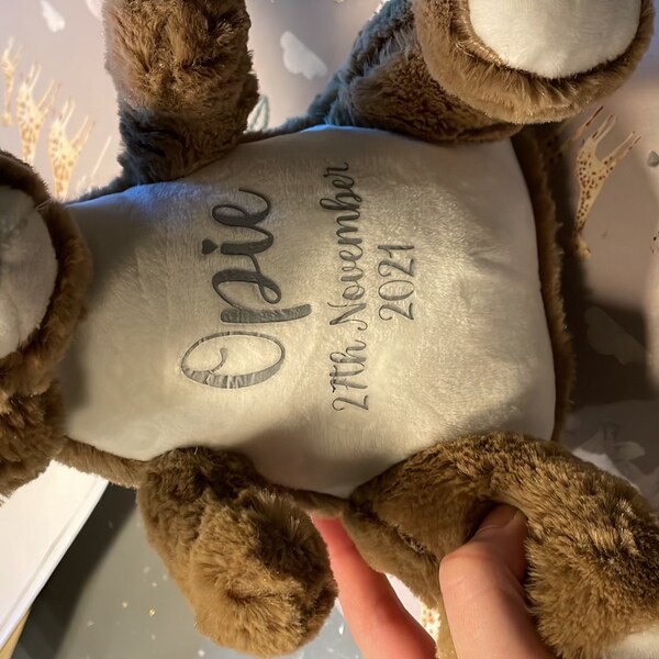 Personalised Name Baby Teddy Mini Baby Newborn Teddy Gifts Birthday ...