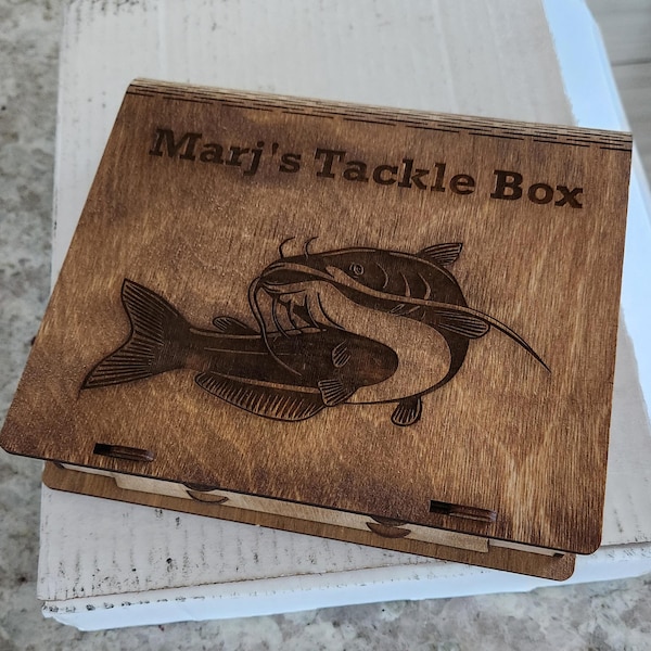 Personalized Mini Tackle Box | Custom Jig Box | Fishing Gear | Outdoor ...