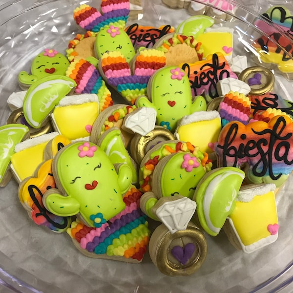 Custom Fiesta Cookies: Personalized Party Favors - Etsy