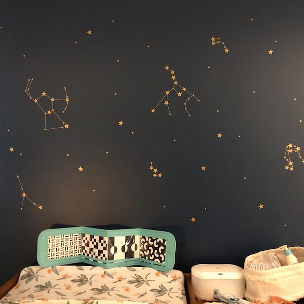 Constellation Wall Decals, Kids Room Decor, Constellation Star Map ...