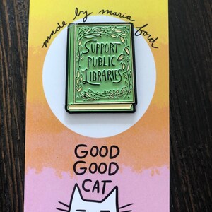 Support Public Libraries Enamel Pin Librarian - Etsy