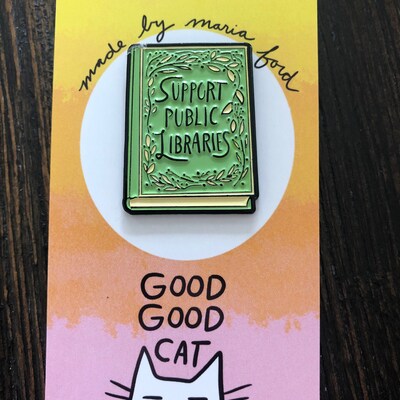 Support Public Libraries Enamel Pin Librarian - Etsy